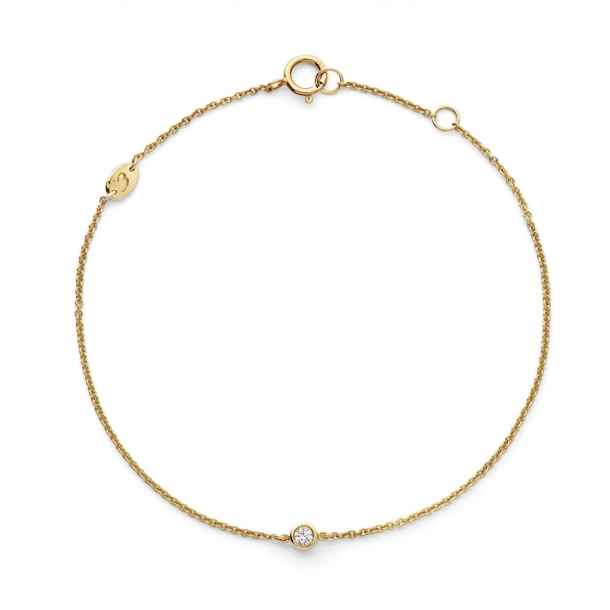 Engelbert Petit Bezel - Armband i guld med diamant